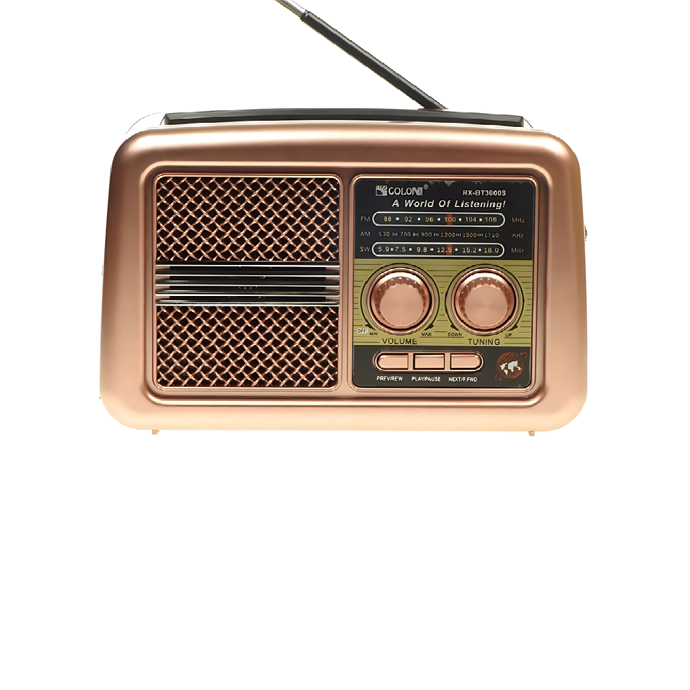 GOLON vintage stílusú napelemes rádió – Bluetooth, USB, hordozható ...